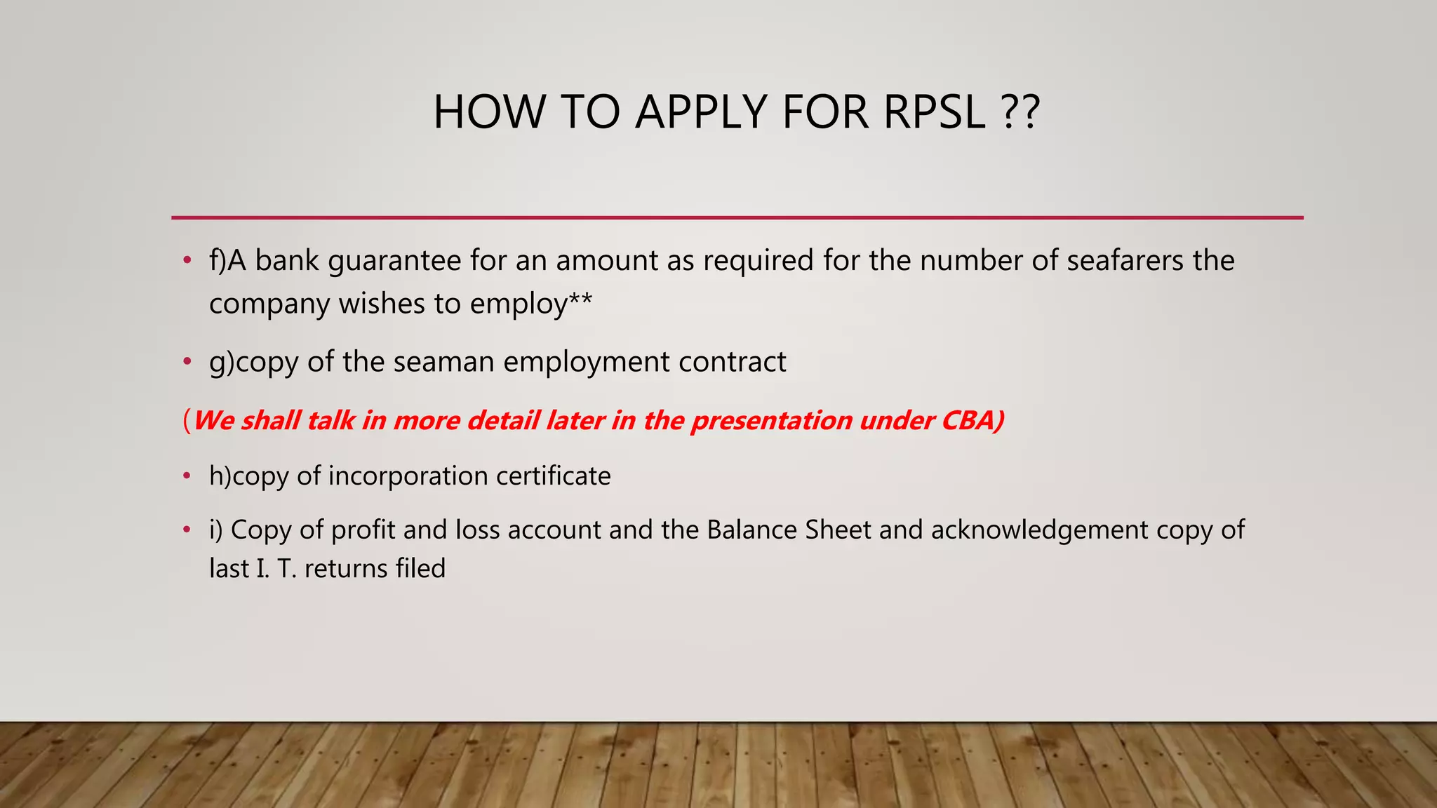RPSL & SEA By Capt.Pankaj Kapoor | PPTX