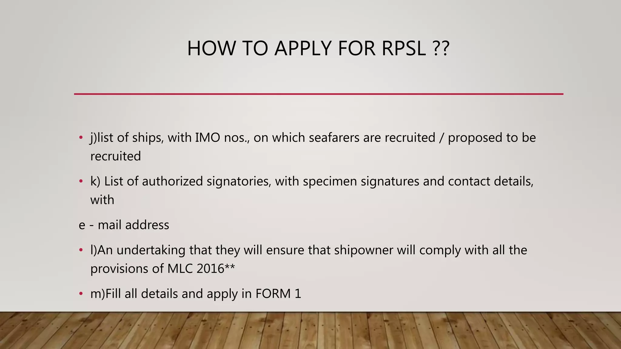 RPSL & SEA By Capt.Pankaj Kapoor | PPTX