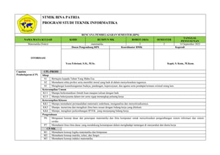 RPS Matematika diskrit STMIK Bina Patria Magelang | PPT