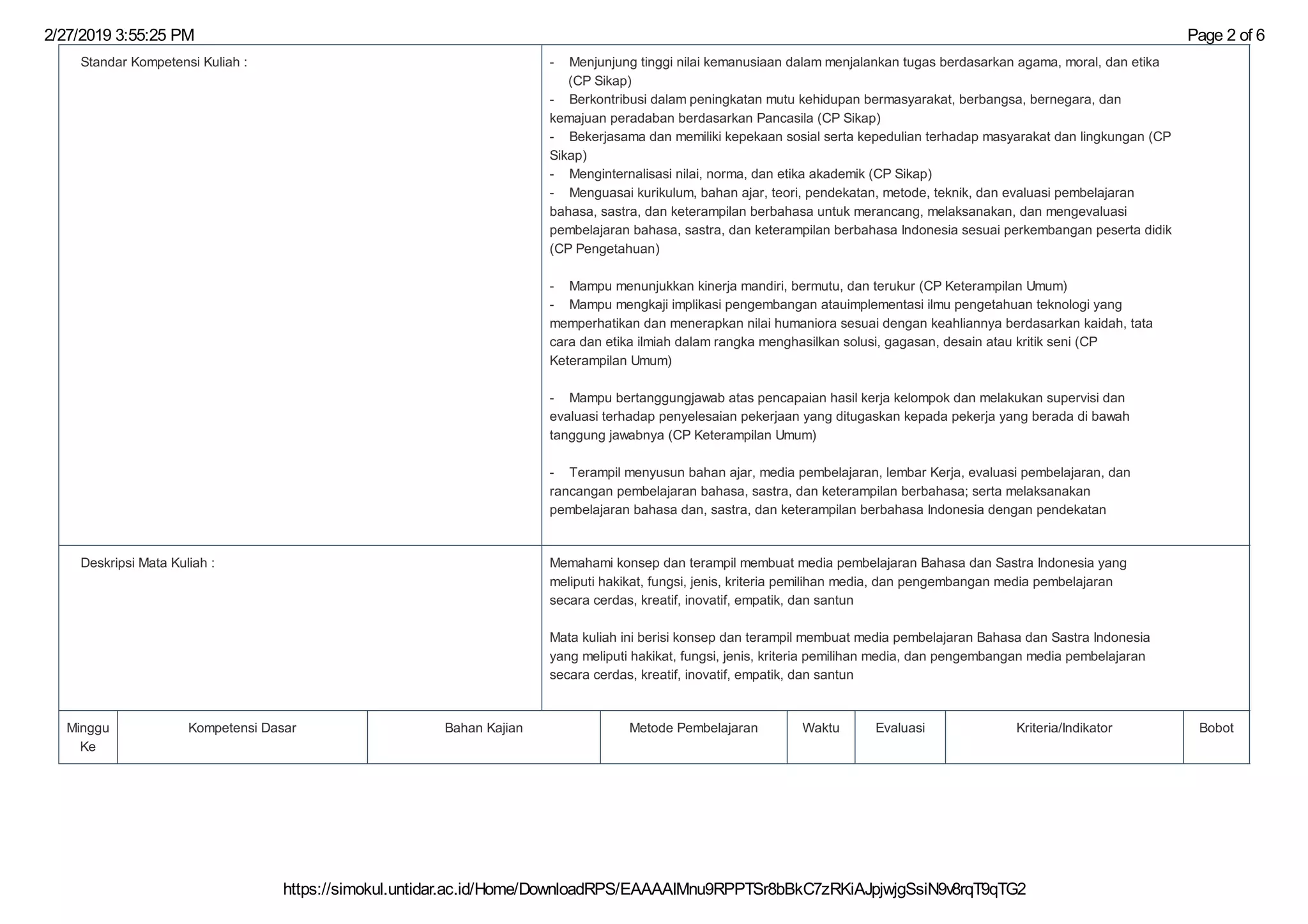 Rps media pembelajaran | PPT