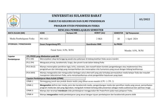 RPS Media Pembelajaran Fisika.pdfdasdasdsad | PDF