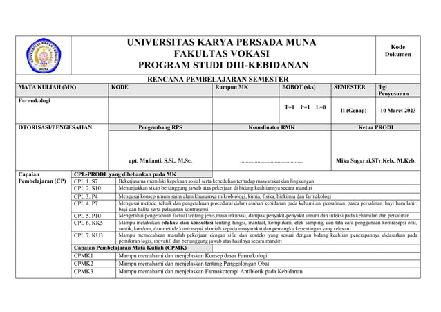 RPS_MK Farmakologi Kebidanan.docx