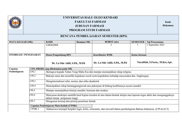 Rencana Pembelajaran Semester MKU BI FARMASI 2022.1.docx