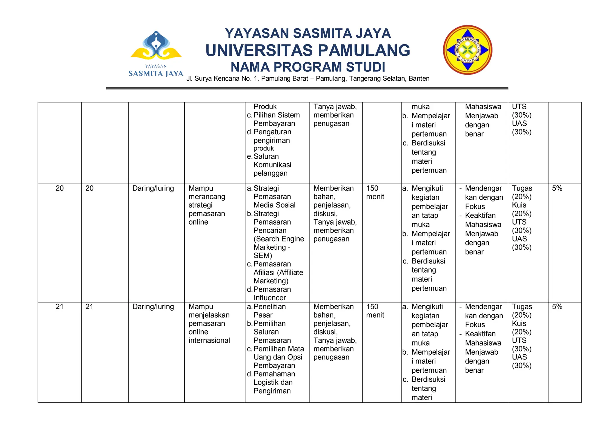 RPS Online Marketing Foundation DI UMPAM | PDF