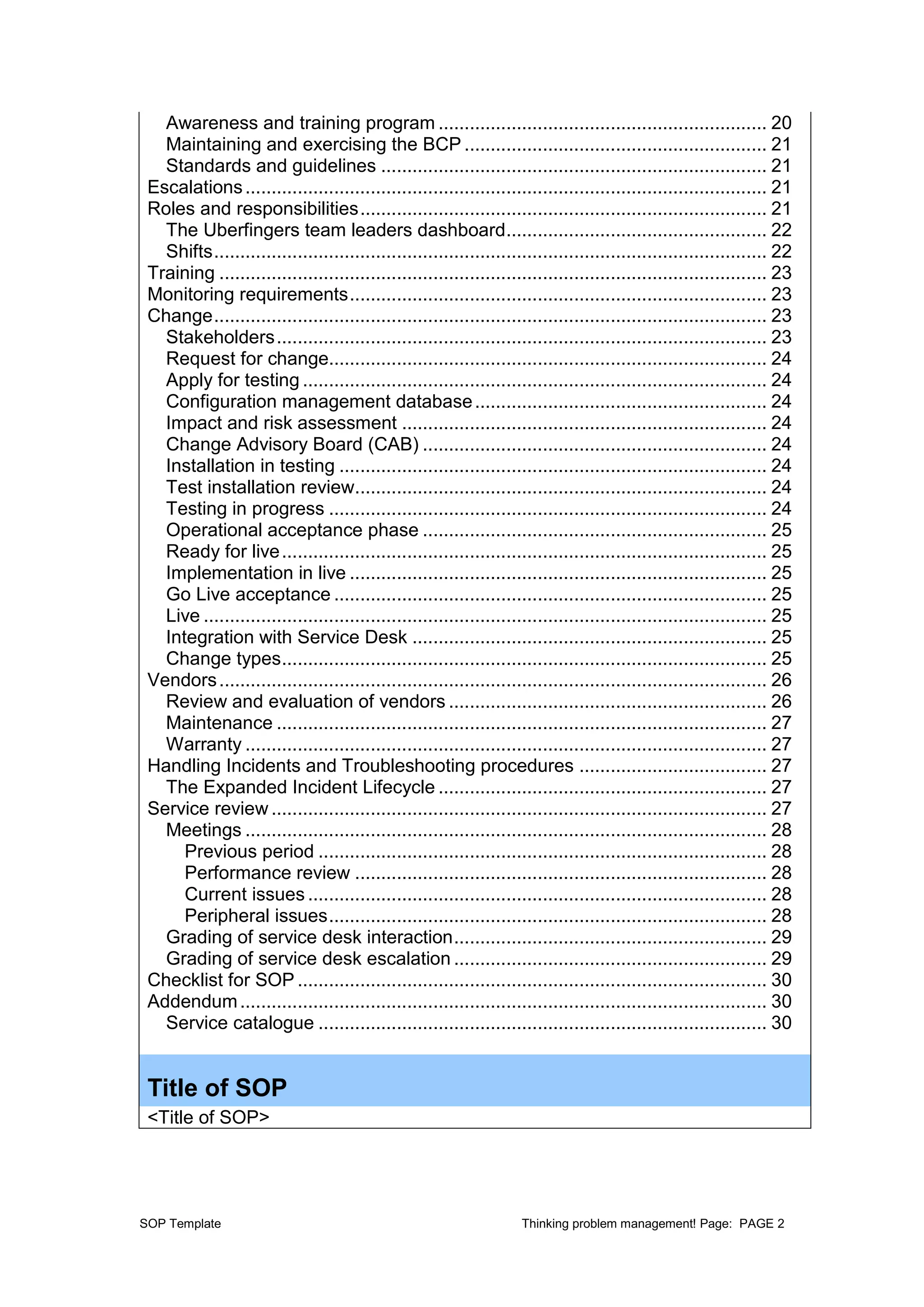 Standard Operating Procedure (SOP) for Information Technology (IT ...