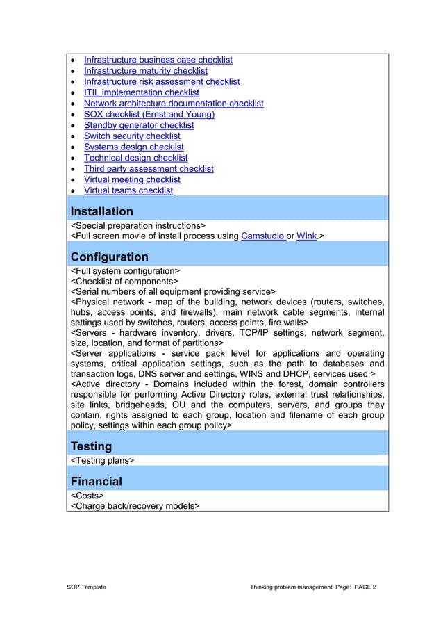 Standard Operating Procedure (SOP) for Information Technology (IT ...
