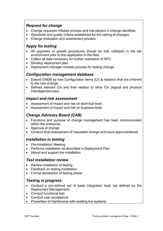 Standard Operating Procedure (SOP) for Information Technology (IT ...
