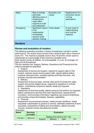 Standard Operating Procedure (SOP) for Information Technology (IT ...