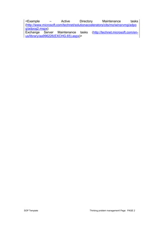 Standard Operating Procedure (SOP) for Information Technology (IT ...