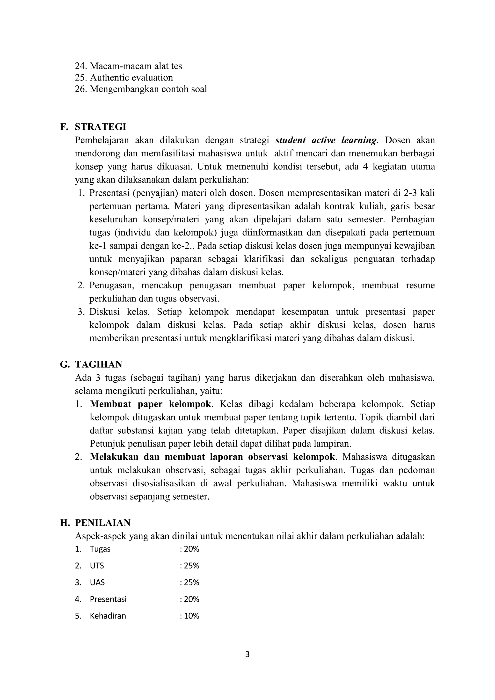 RPS Pembelajaran Anak Berbakat | PDF