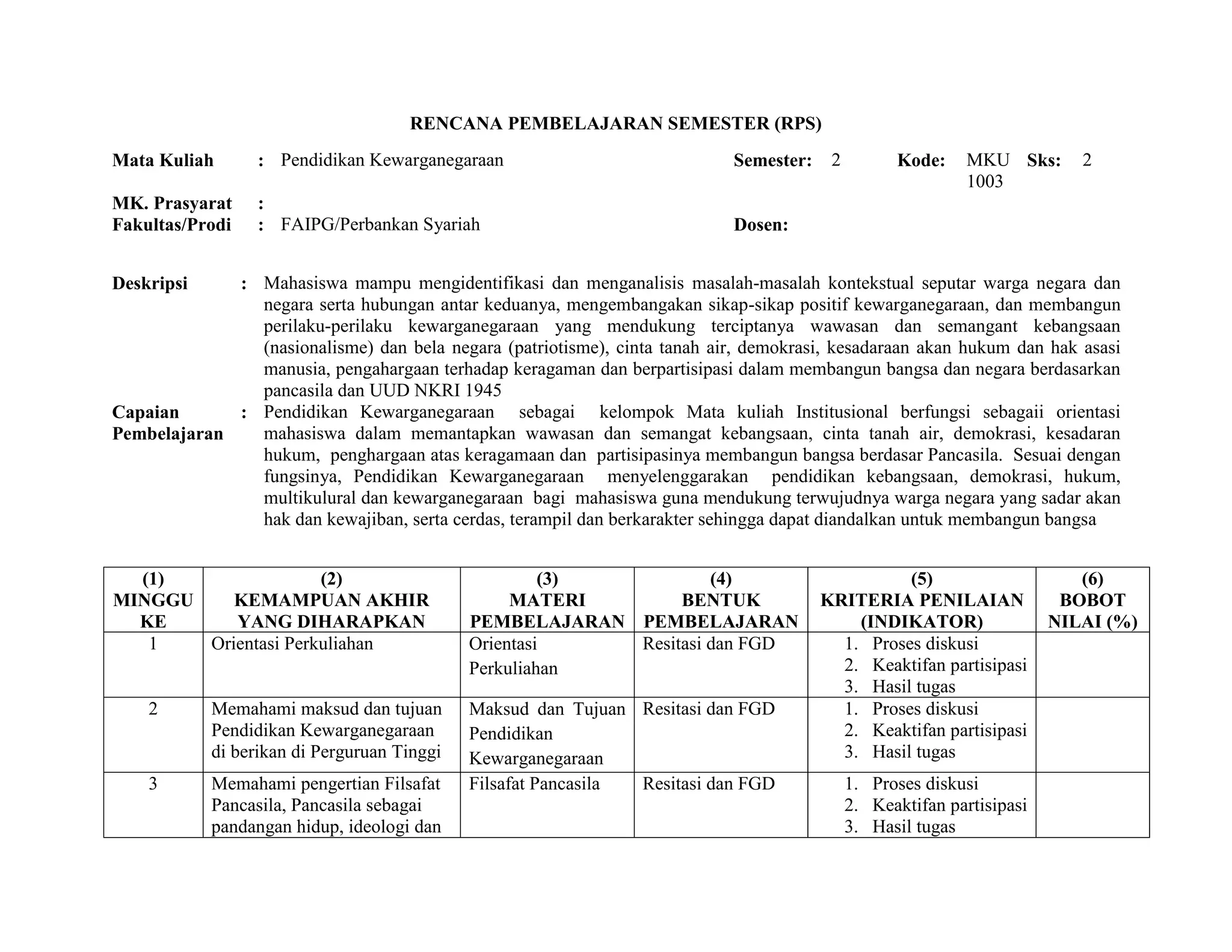 RPS Pendidikan Kewarganegaraan OKe.docx