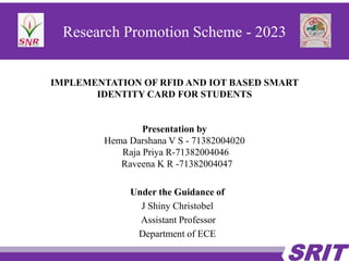 Implementation of RFID and IoT Based Smart Identity Card for Students.pptx
