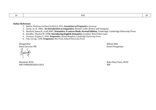 RPS Pragmatics for university students in kerinci | PPT | Free Download