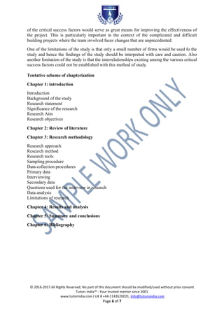 Research proposal implementation of project management | PDF
