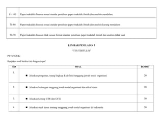 Rps tanggung jawab sosial perusahaan | DOC