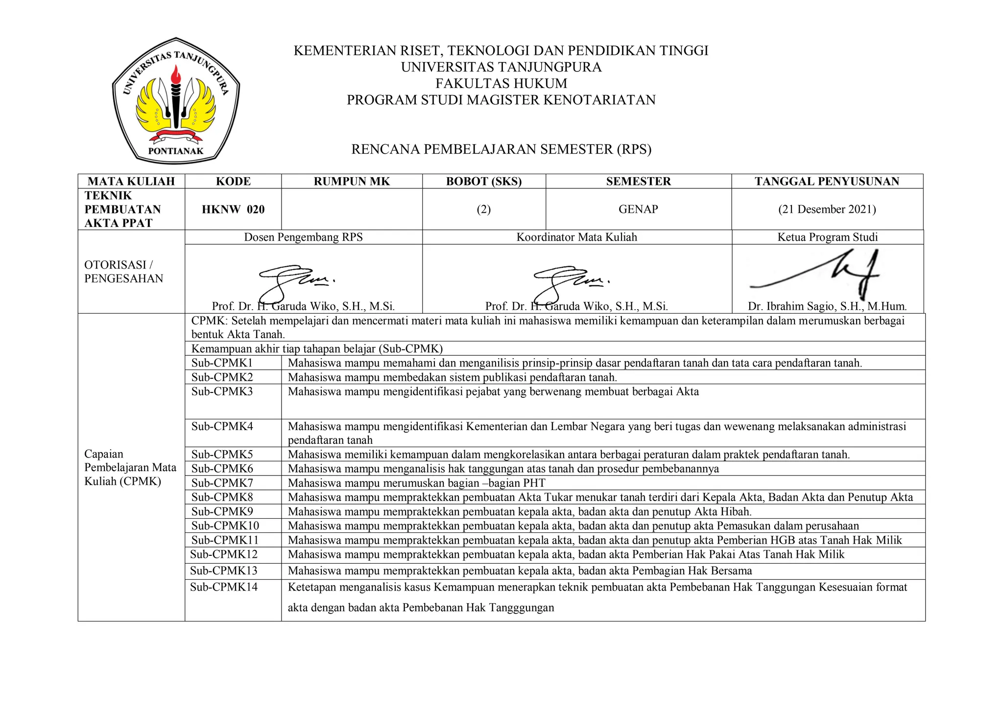 RPS TEKNIK PEMBUATAN AKTA PPAT.pdf