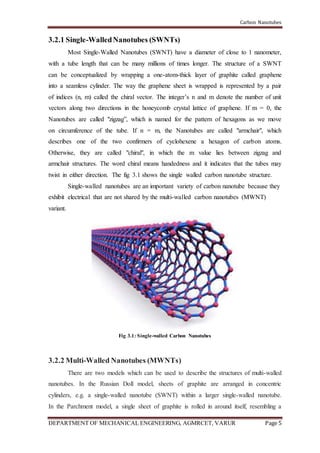 seminar report for carbon nanotubes | DOCX
