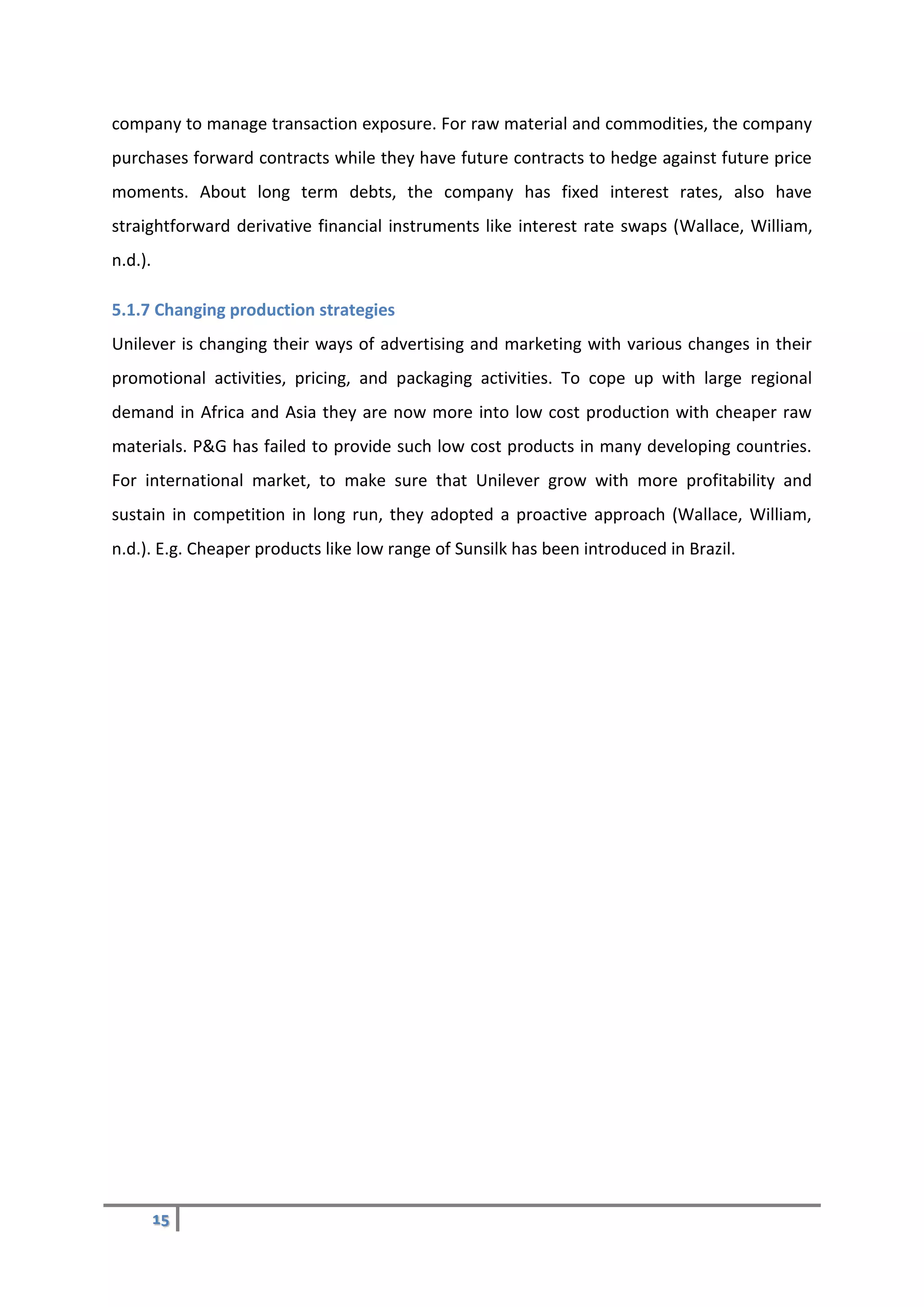 Comparison - Unilever Vs P&G- International Business and Marketing ...