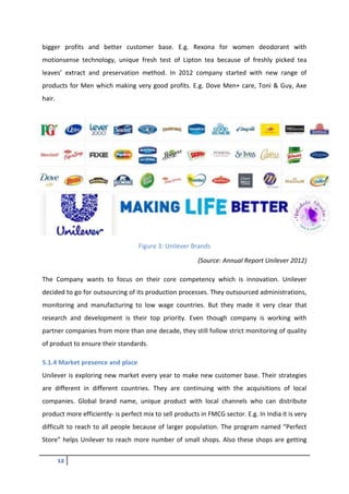 Comparison - Unilever Vs P&G- International Business and Marketing ...