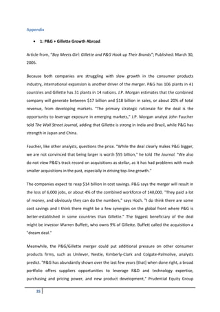 Comparison - Unilever Vs P&G- International Business and Marketing ...