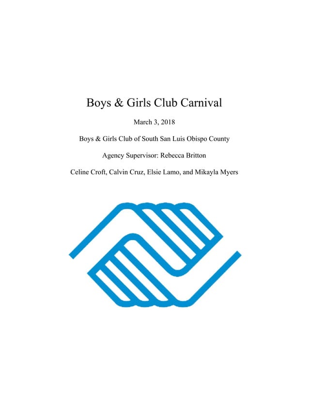 Boys and Girls Club Carnival Program Design | PDF