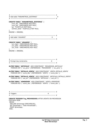 Rpta Modelo Facturacion Script | PDF