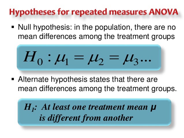 Repeated Measures Anova