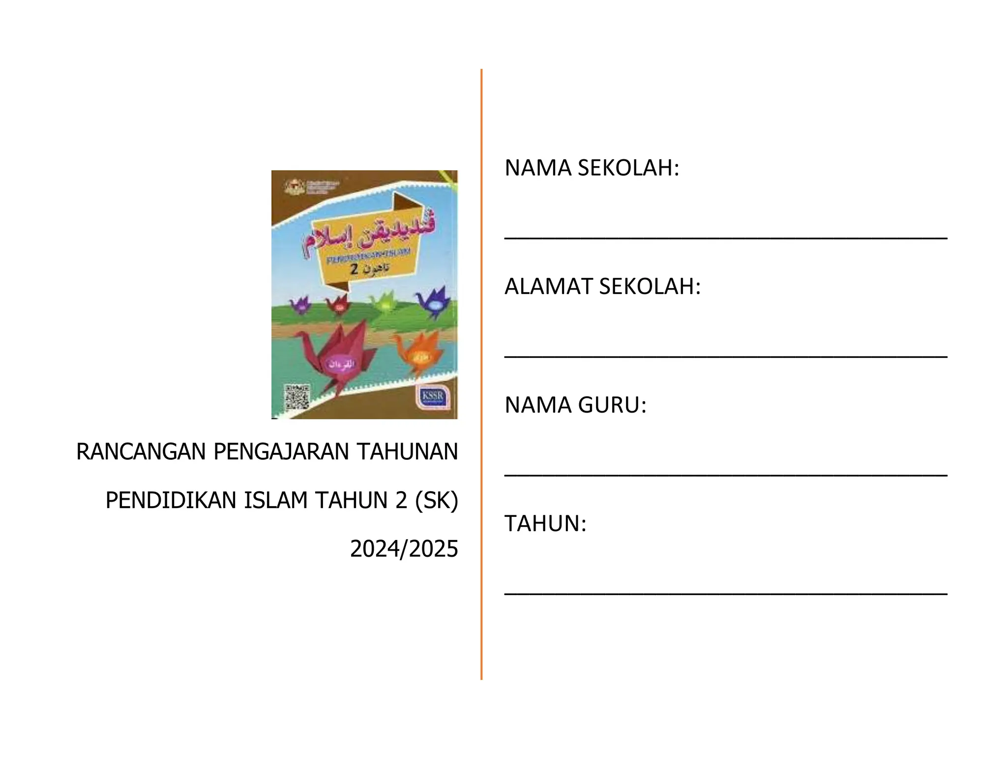 RPT PENDIDIKAN ISLAM THN 2 (SK) 2024-2025.docx