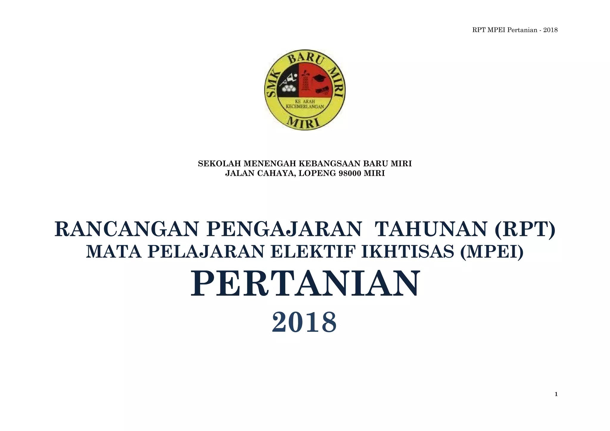 RPT PERTANIAN T4 2018 | DOC