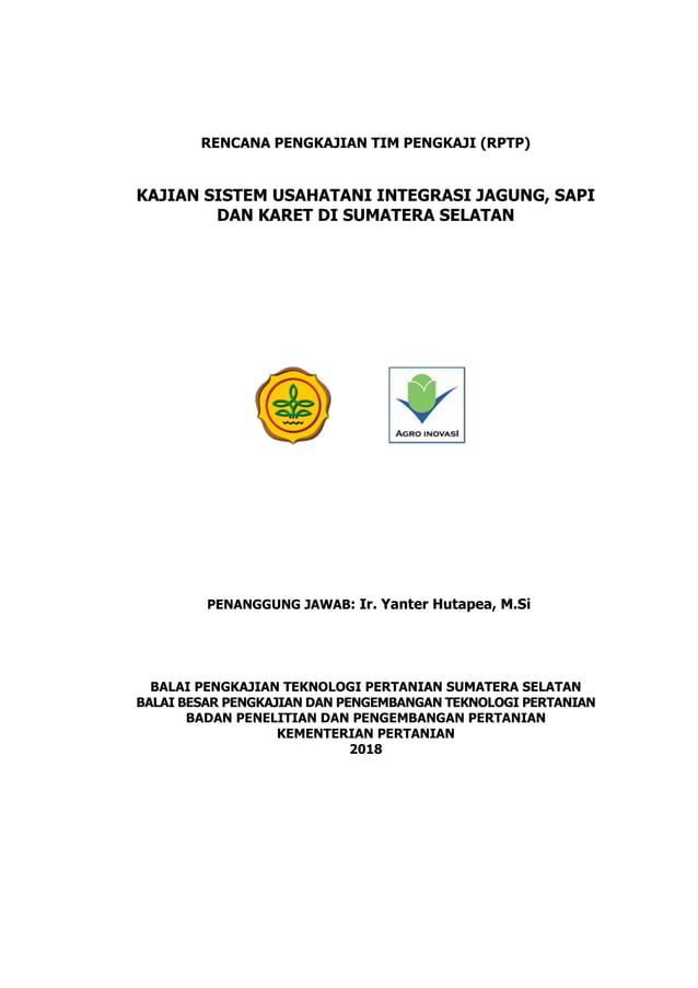 Rptp integrasi 2018 | PDF