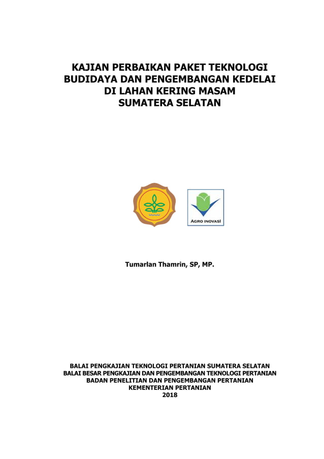 Rptp kajian kedelai lahan kering masam | PDF