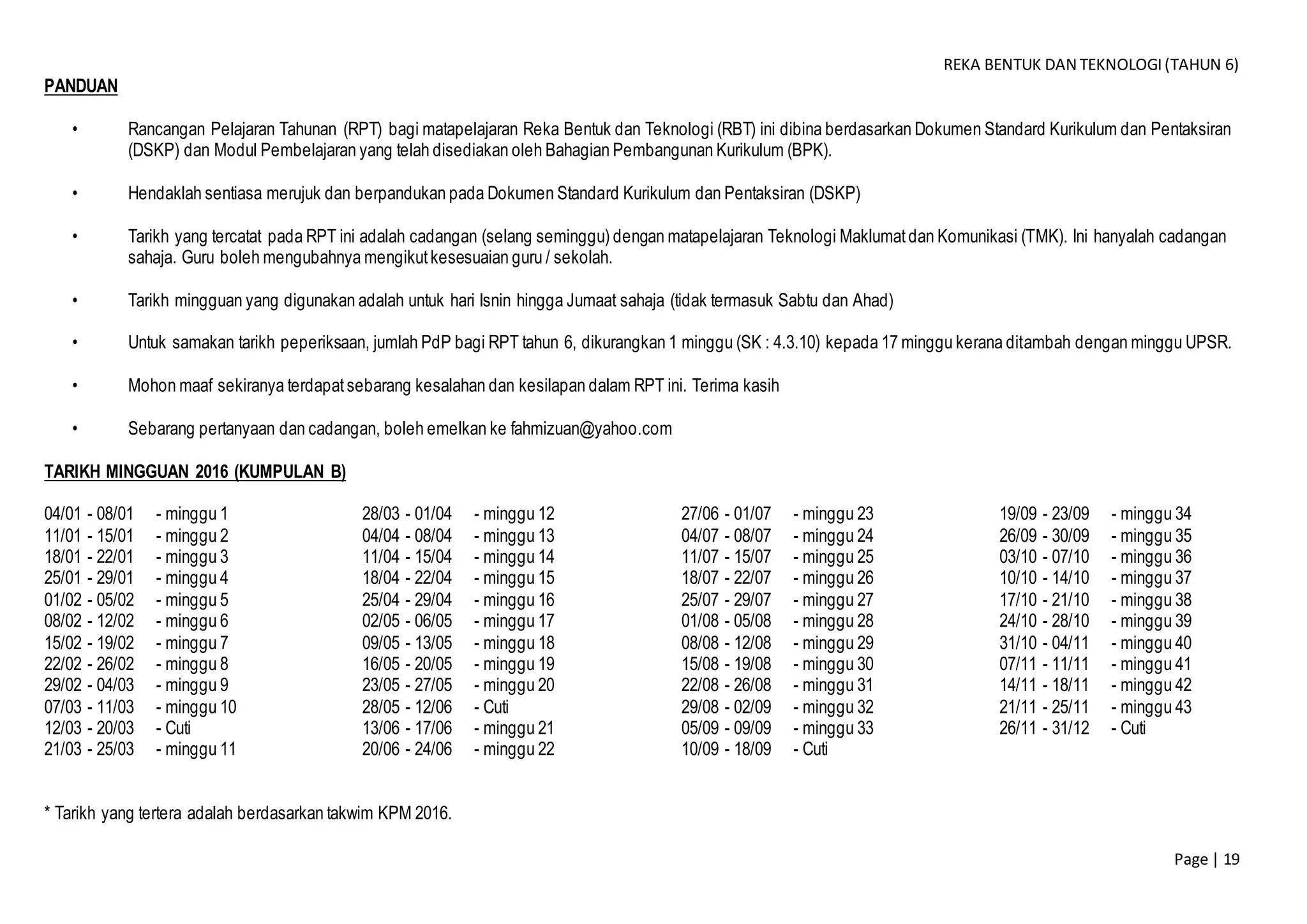 Rpt rbt t6 | DOCX