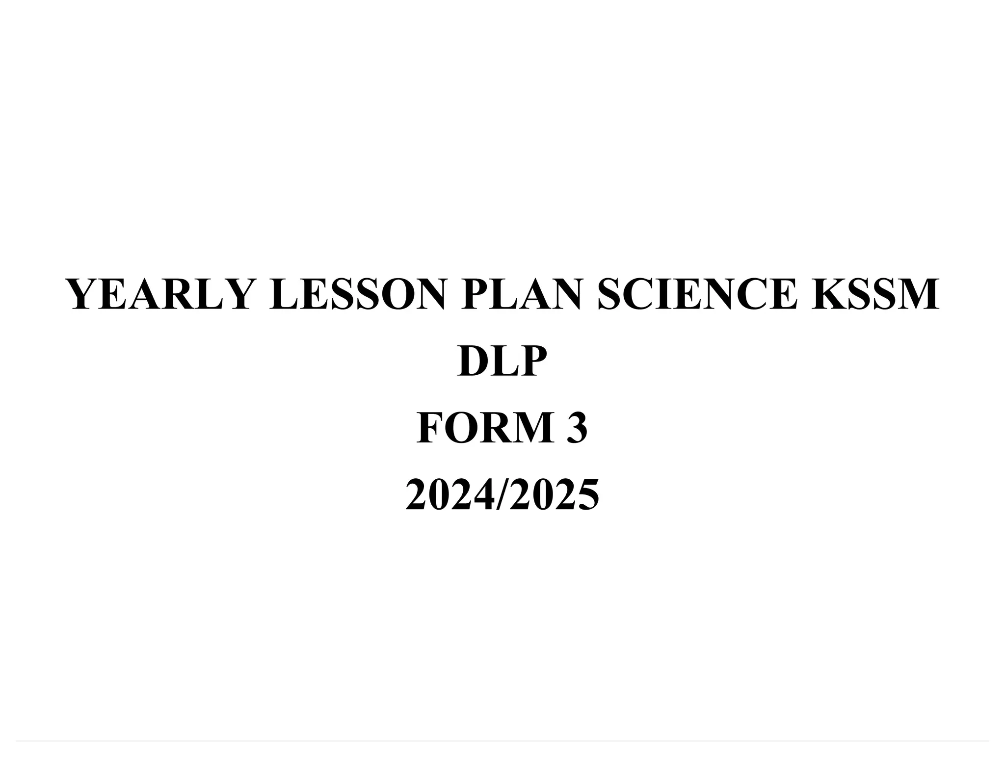 RPT SCIENCE FORM3 2024 RANCANGAN PENGAJA | DOCX