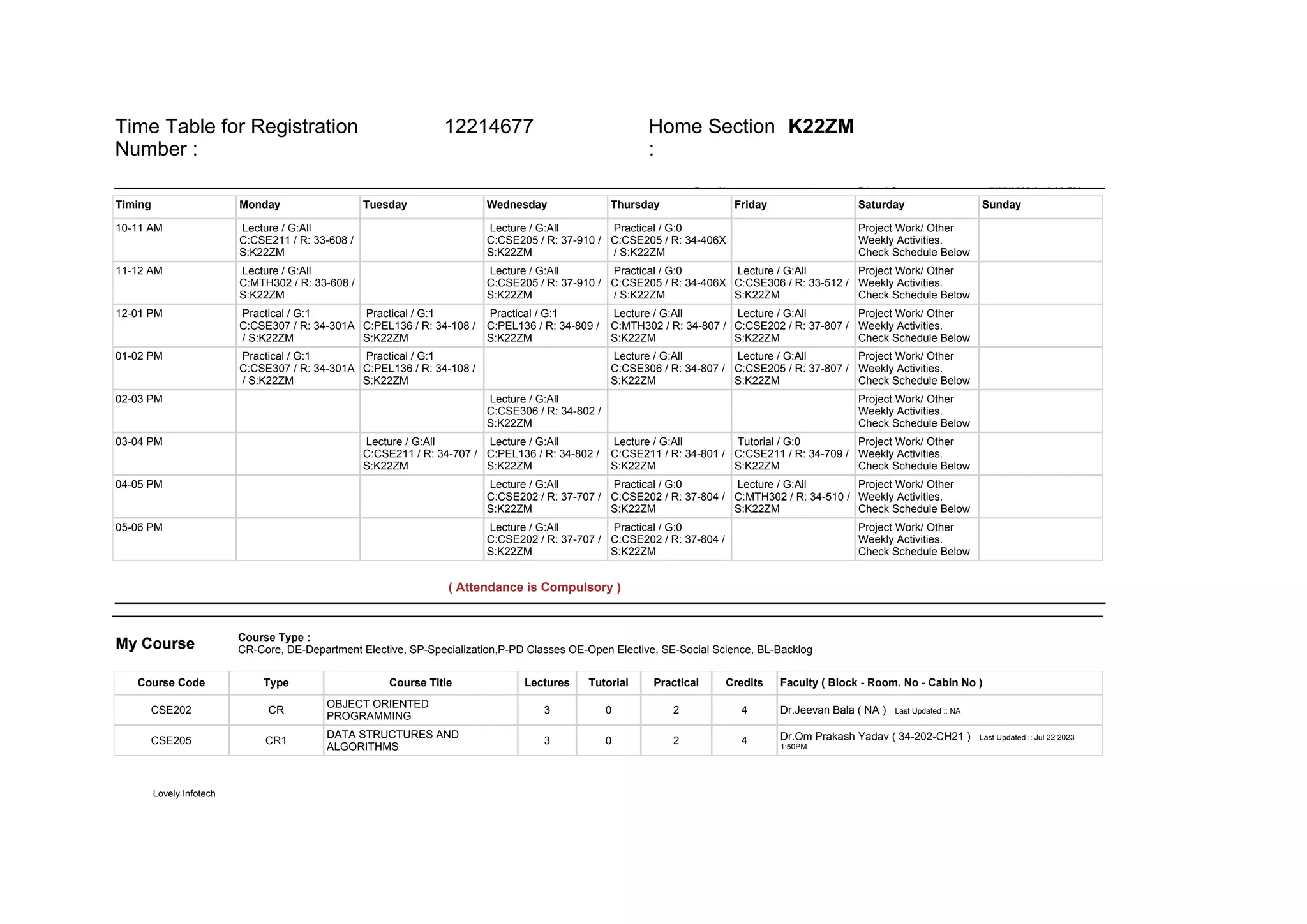Time table | PDF