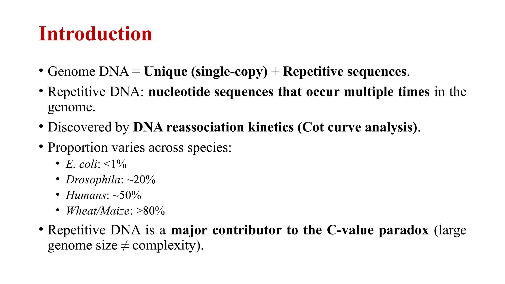 Repititve DNA sequences: Types & Classification | PPTX