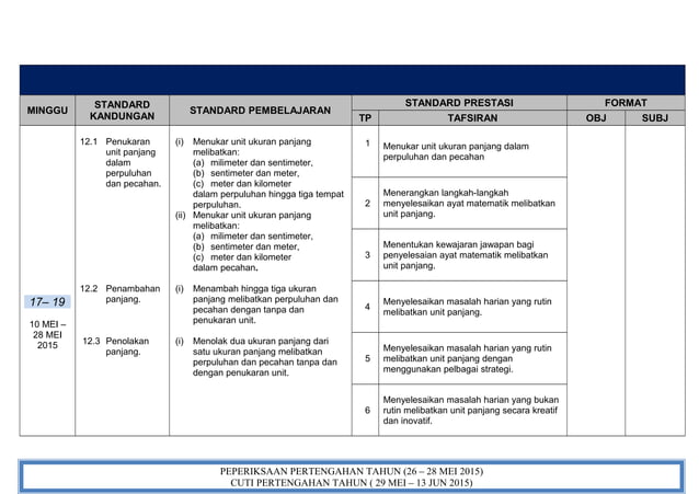 Rpt & volume kerja mt th 5 | PPT