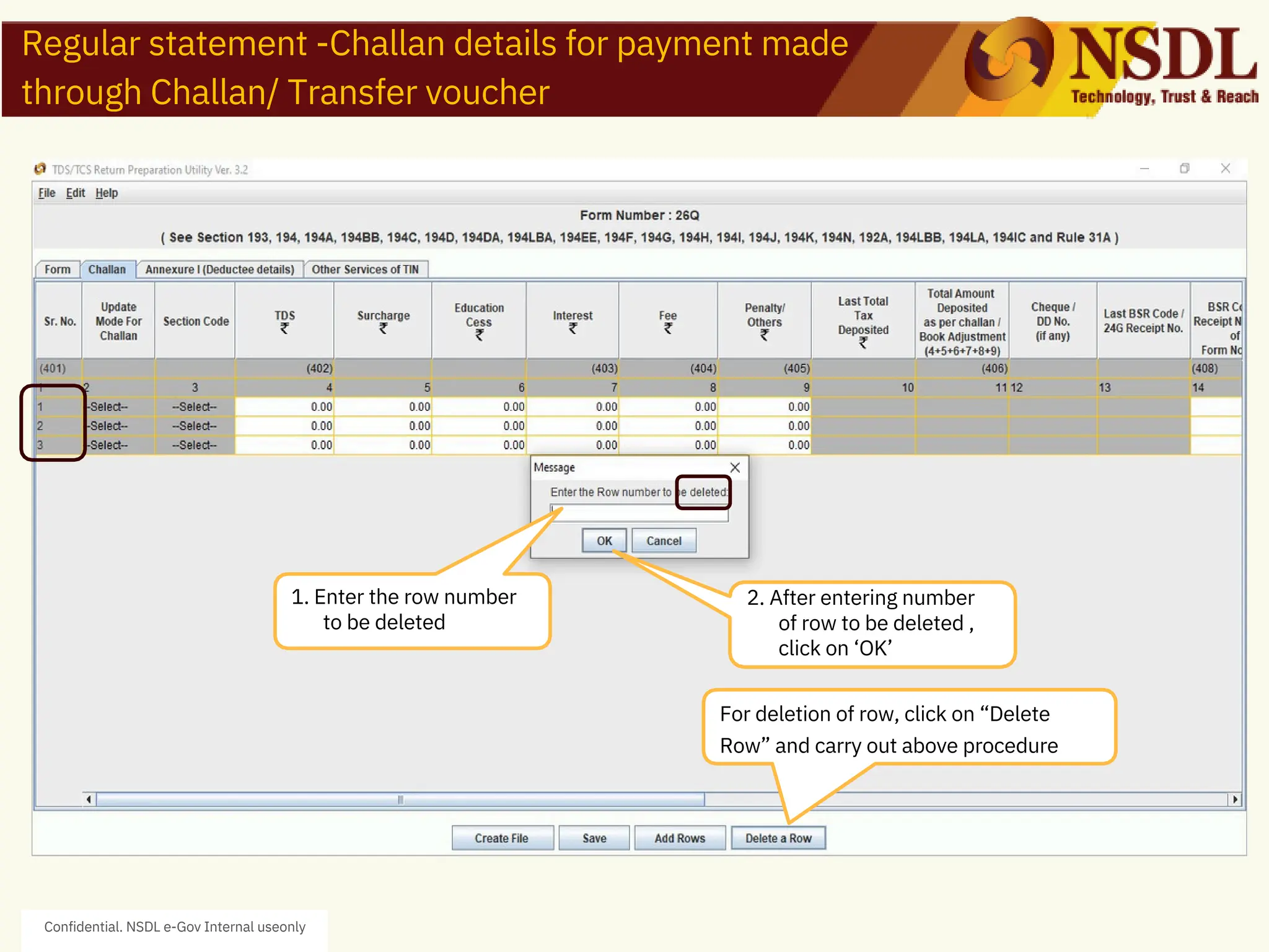 TDS TCS RETURN PREPARATION UTILITY PART E | PPT
