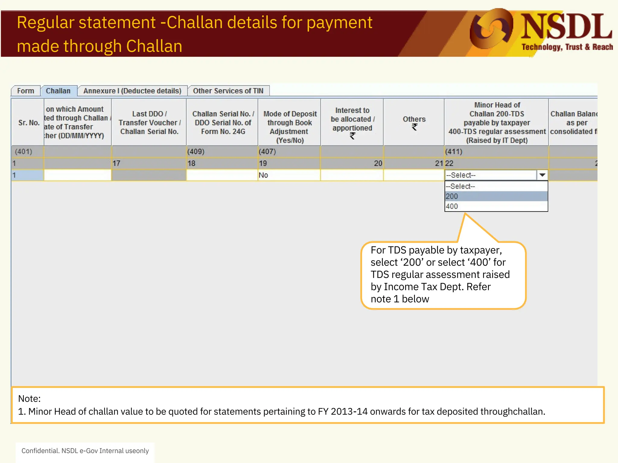 TDS TCS RETURN PREPARATION UTILITY PART E | PPT