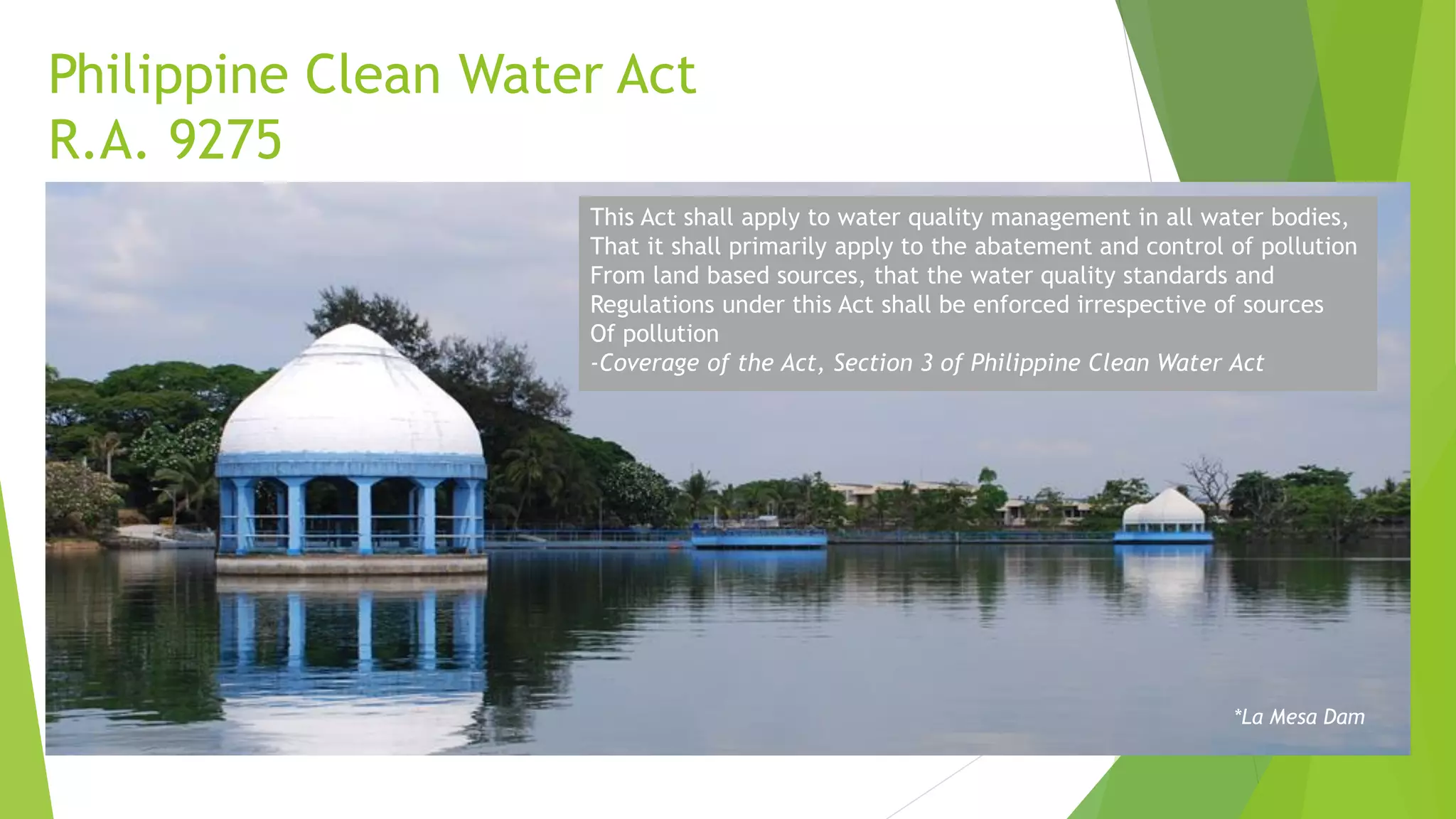 Presentation of Philippine Clean Water Act of 2004 | PDF