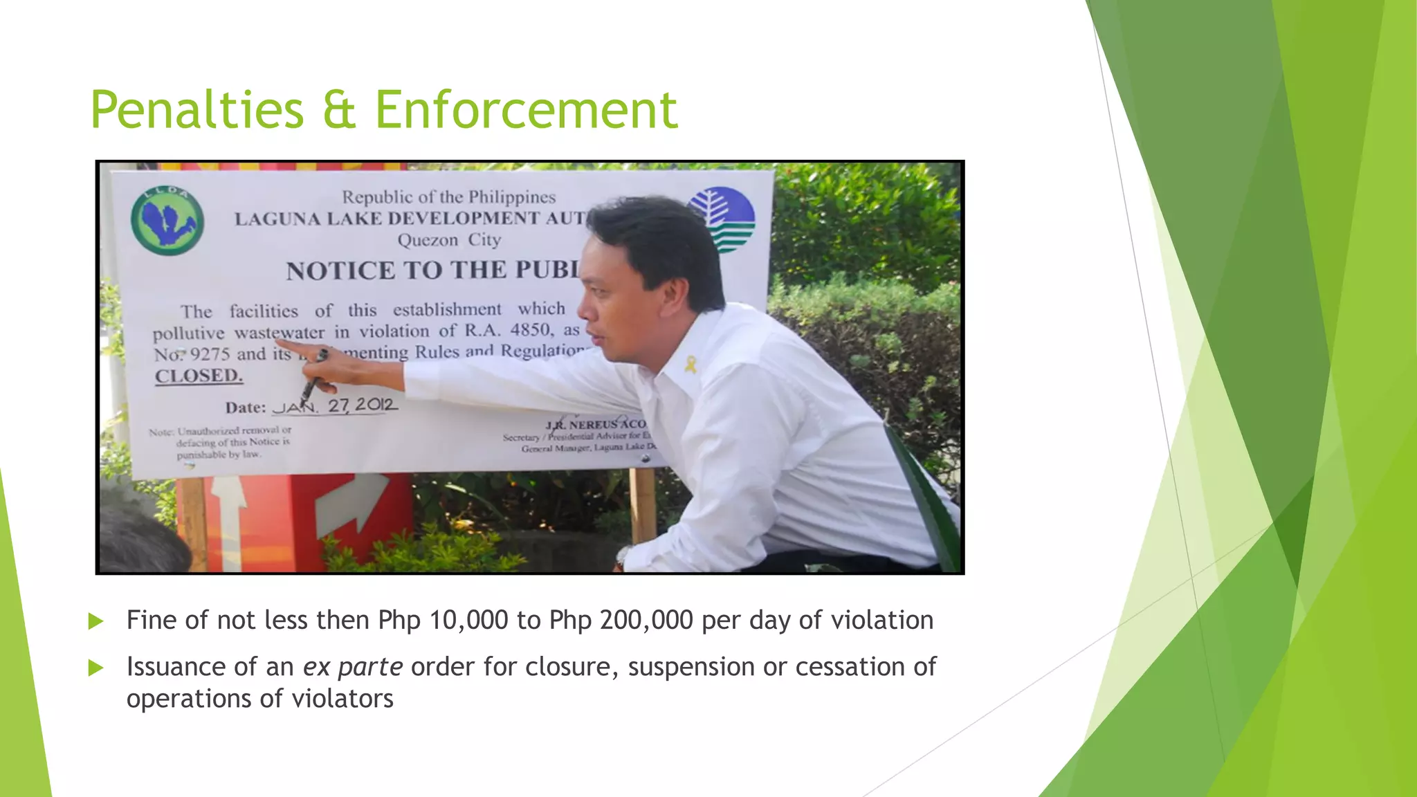 Presentation of Philippine Clean Water Act of 2004 | PDF