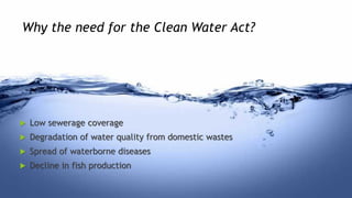Presentation of Philippine Clean Water Act of 2004 | PDF