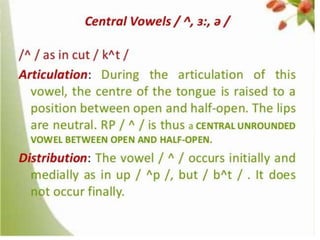 R.P. vowels | PPTX
