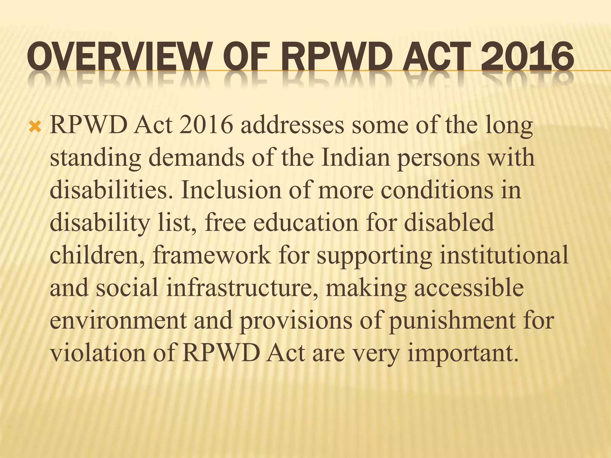 RPWD Act,2016 | PPTX