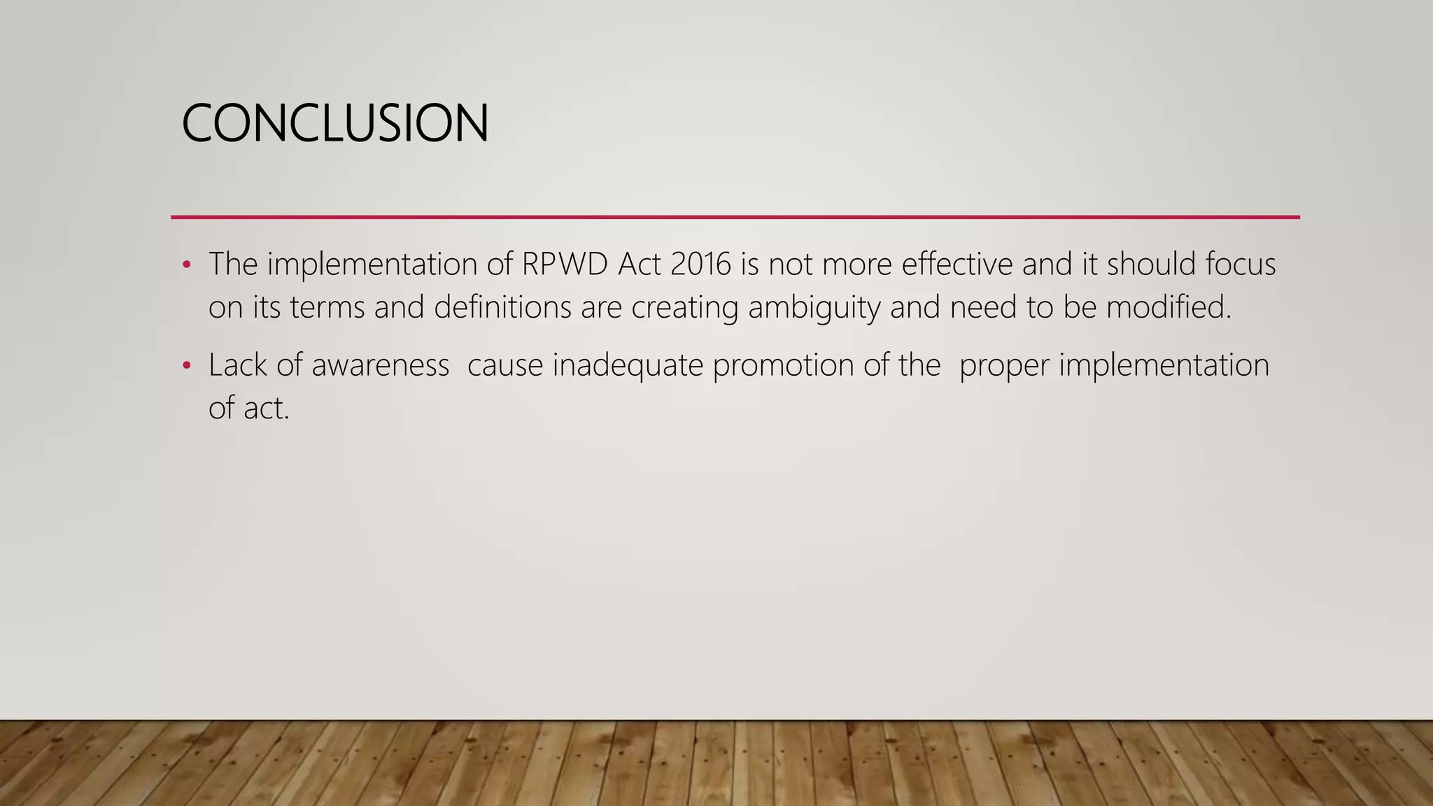 RPWD Act 2016 | PPTX
