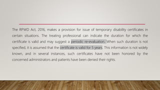 RPWD Act 2016 | PPTX