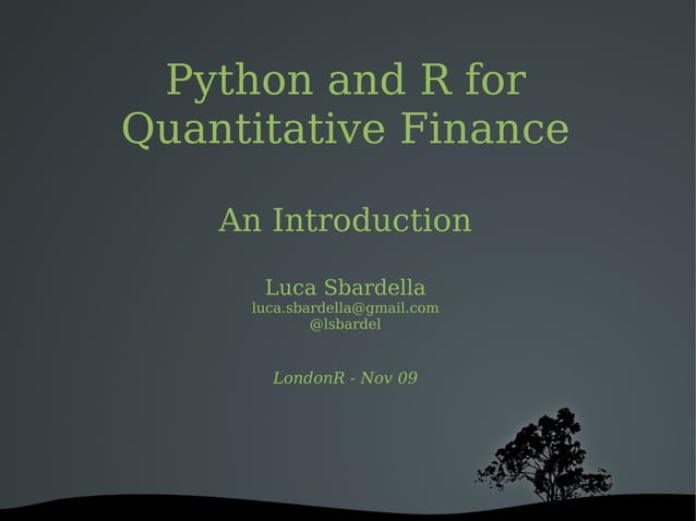 Python and R for quantitative finance | PDF