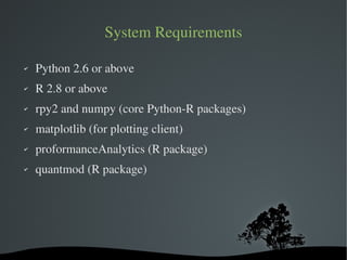 Python and R for quantitative finance | PDF
