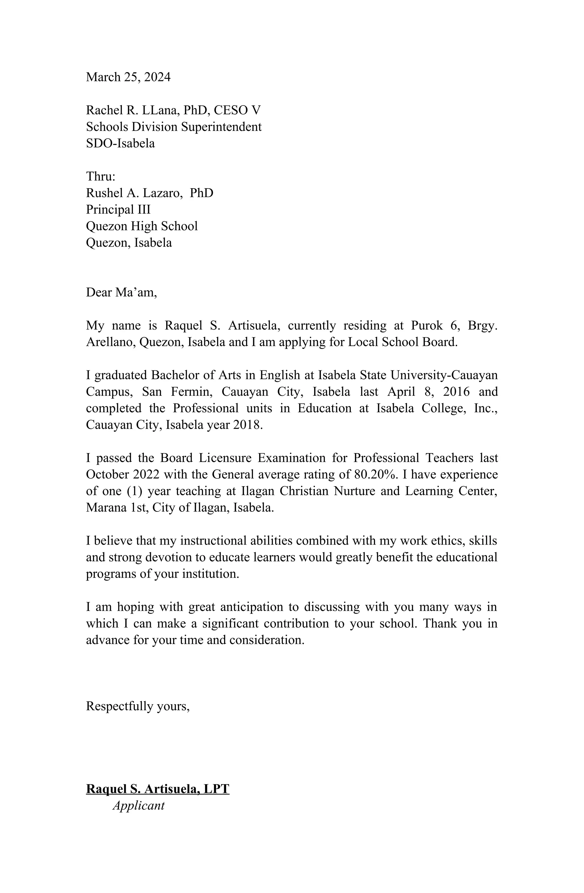 RQA retain.docx. A REQUESTR LETTER FOR REATINING RQA SCORE | DOCX