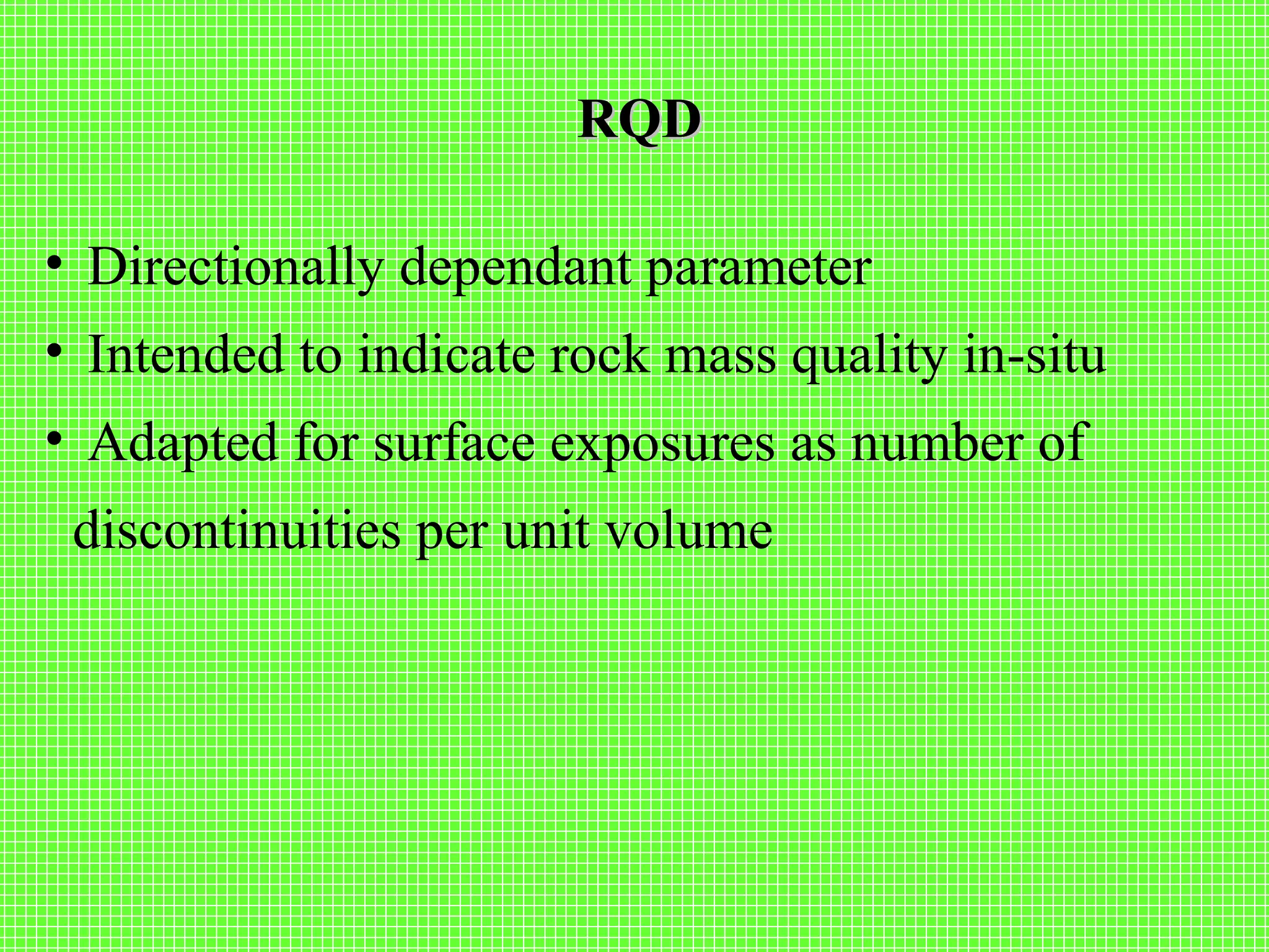 Rock quality determination, rock structure rating | PPT