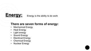 ENERGY LESSON PLAN PPT. FOR HIGHER EDUCATION. | PPTX